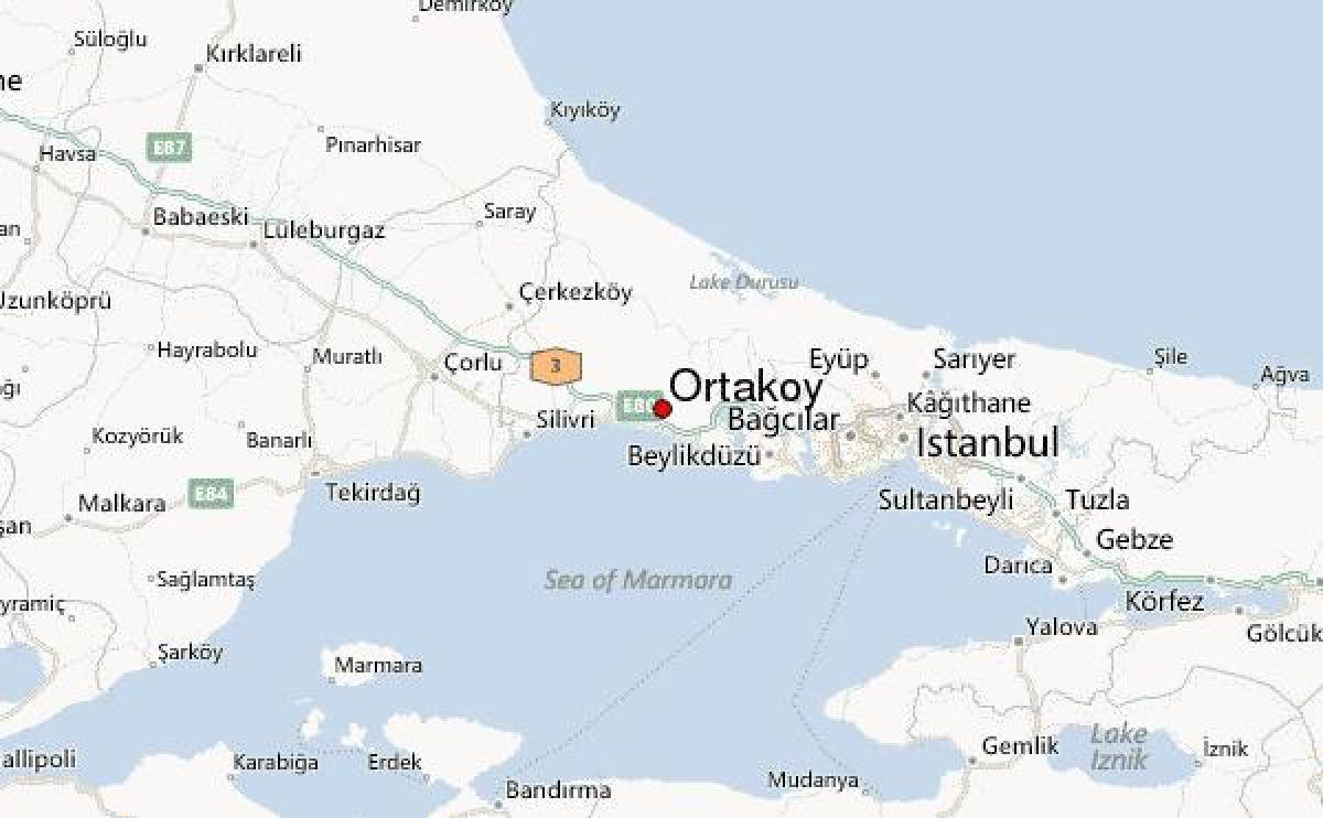 Ortakoy istanbul carte - carte de ortakoy istanbul (Turquie)